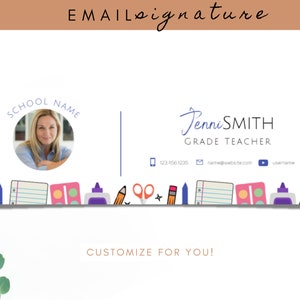 Email Signature Template Teacher | Signature Logo | Gmail Signature ...