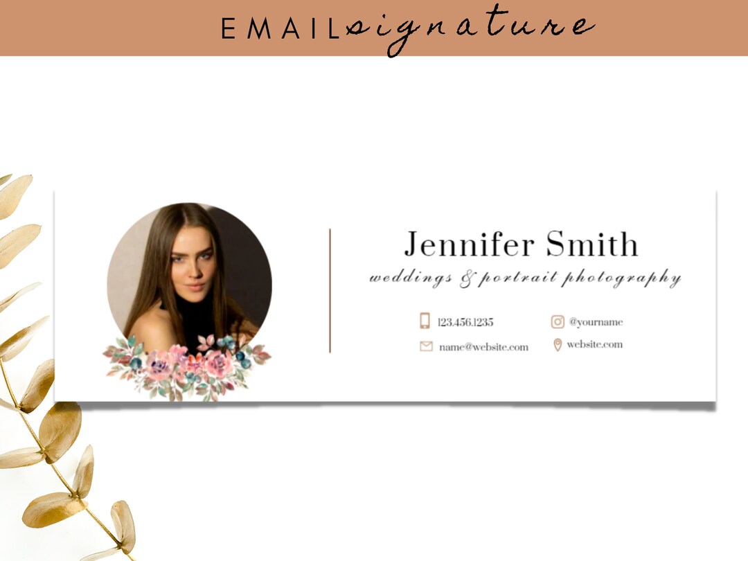 Email Signature Simple | Photographer Signature | Signature Logo ...