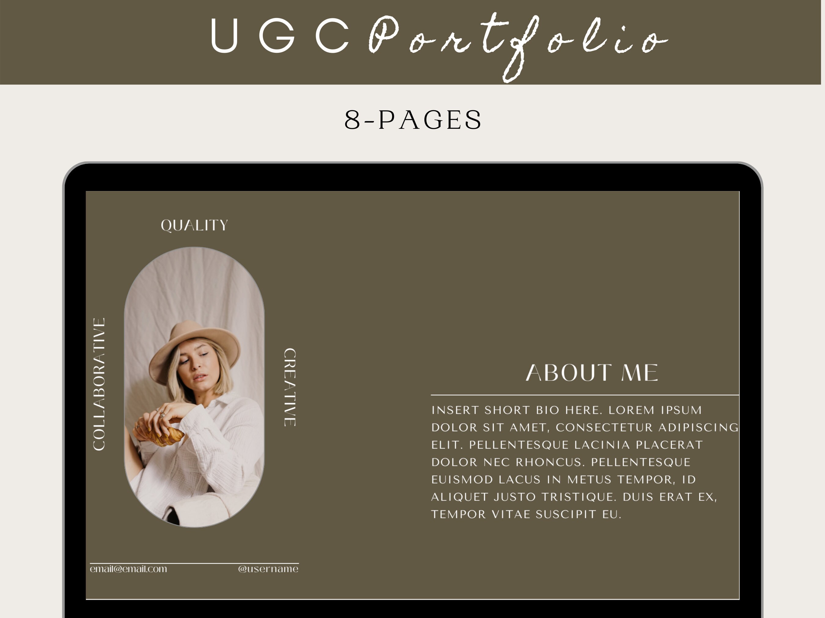 Ugc Portfolio | Ugc Template | Ugc Creator | Ugc Canva | Rate Sheet ...