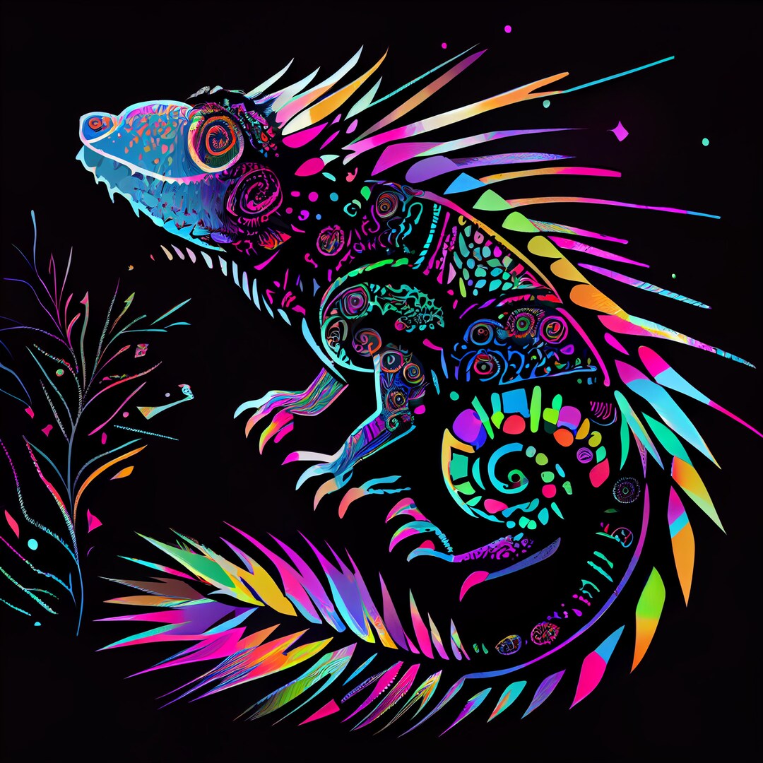 Psychedelic Animals Adult Coloring Book - Etsy