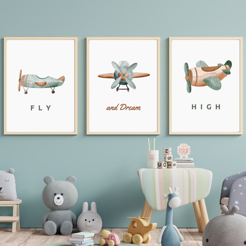 Kids Room Airplane Decorations - Etsy