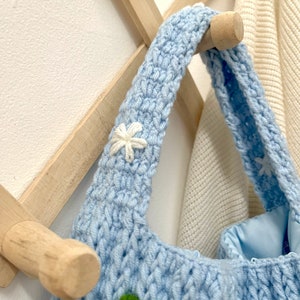 Blueberry Minimalist Crochet Bag, Small Cute Crochet Purse, Aesthetic ...