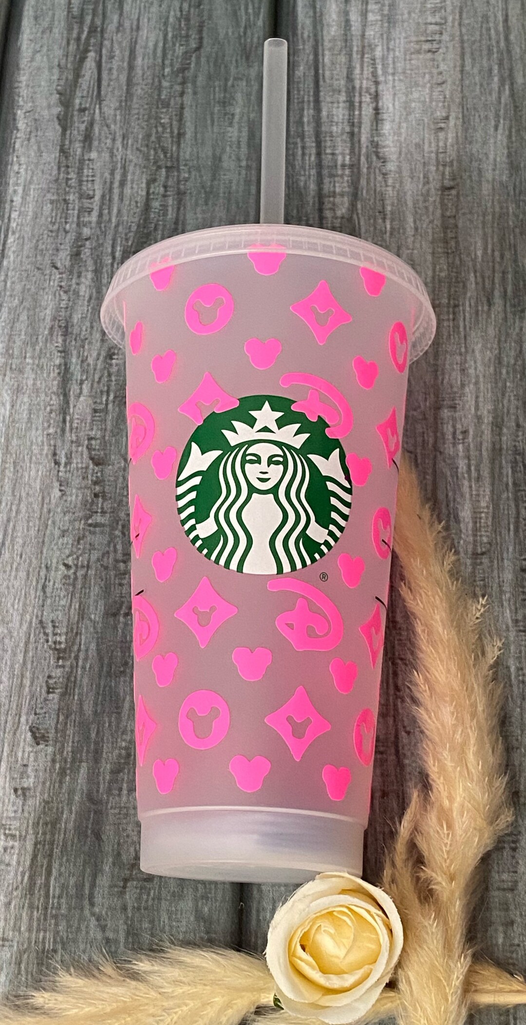 Starbucks Hot Pink Disnee Reusable Cup - Etsy