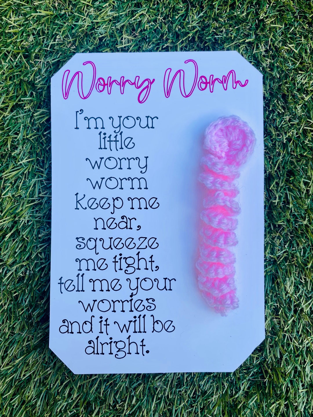 Handmade Crochet Worry Worm - Etsy UK