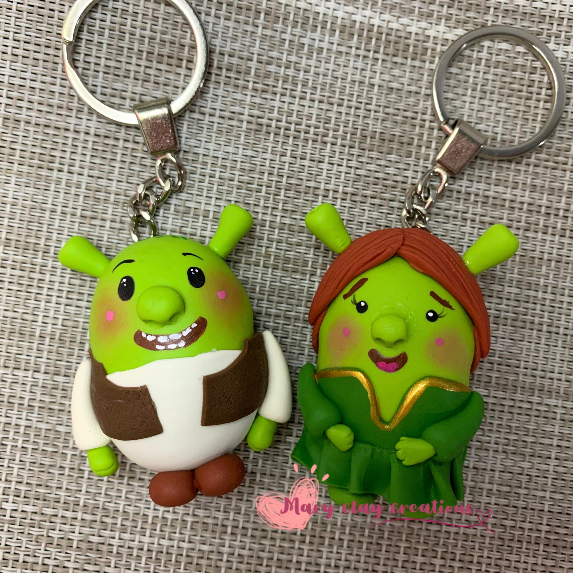 Shrek Keychain, Princess Fiona, Shrek Clay, Couples Keychain, Cute ...
