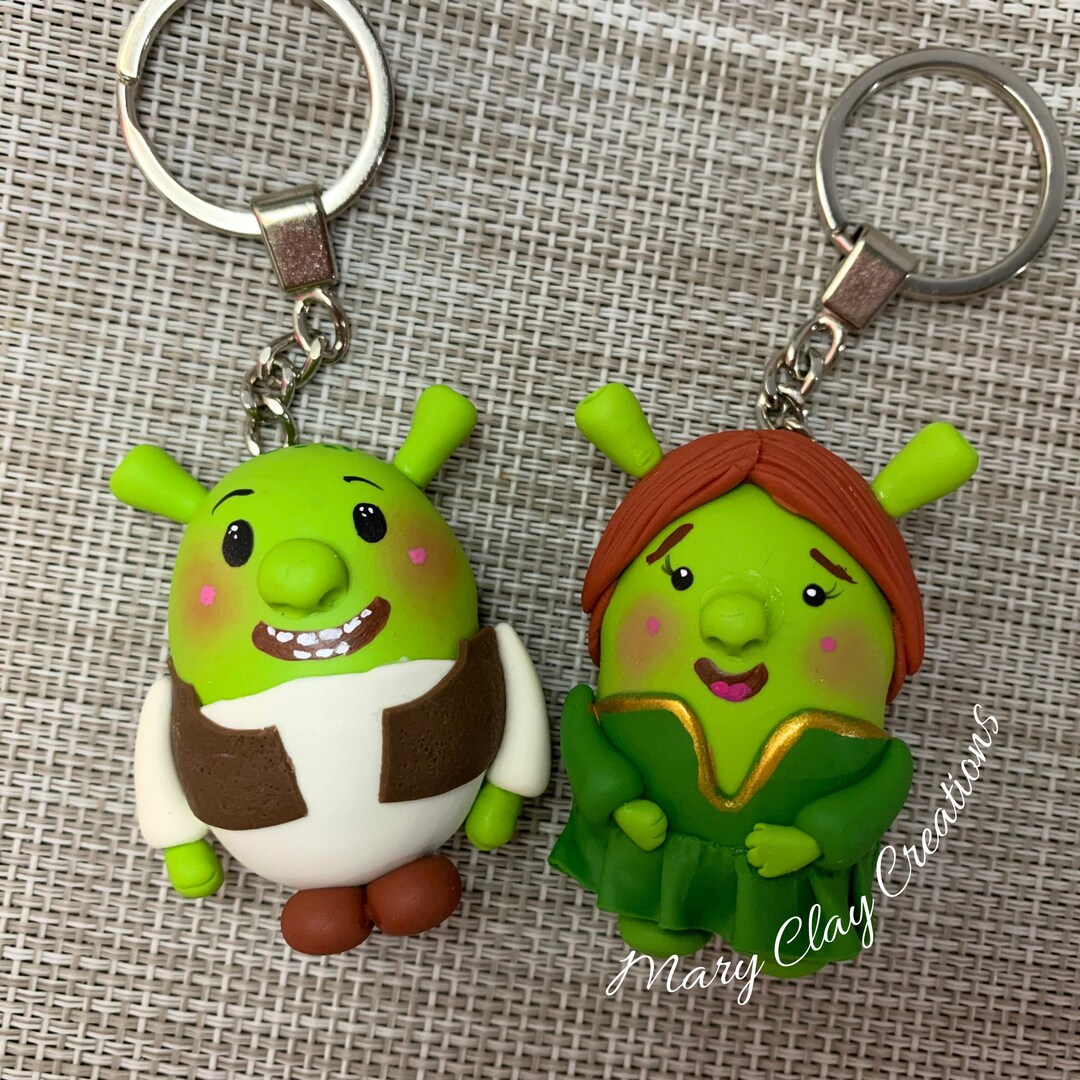 Shrek Keychain, Princess Fiona, Shrek Clay, Couples Keychain, Cute ...