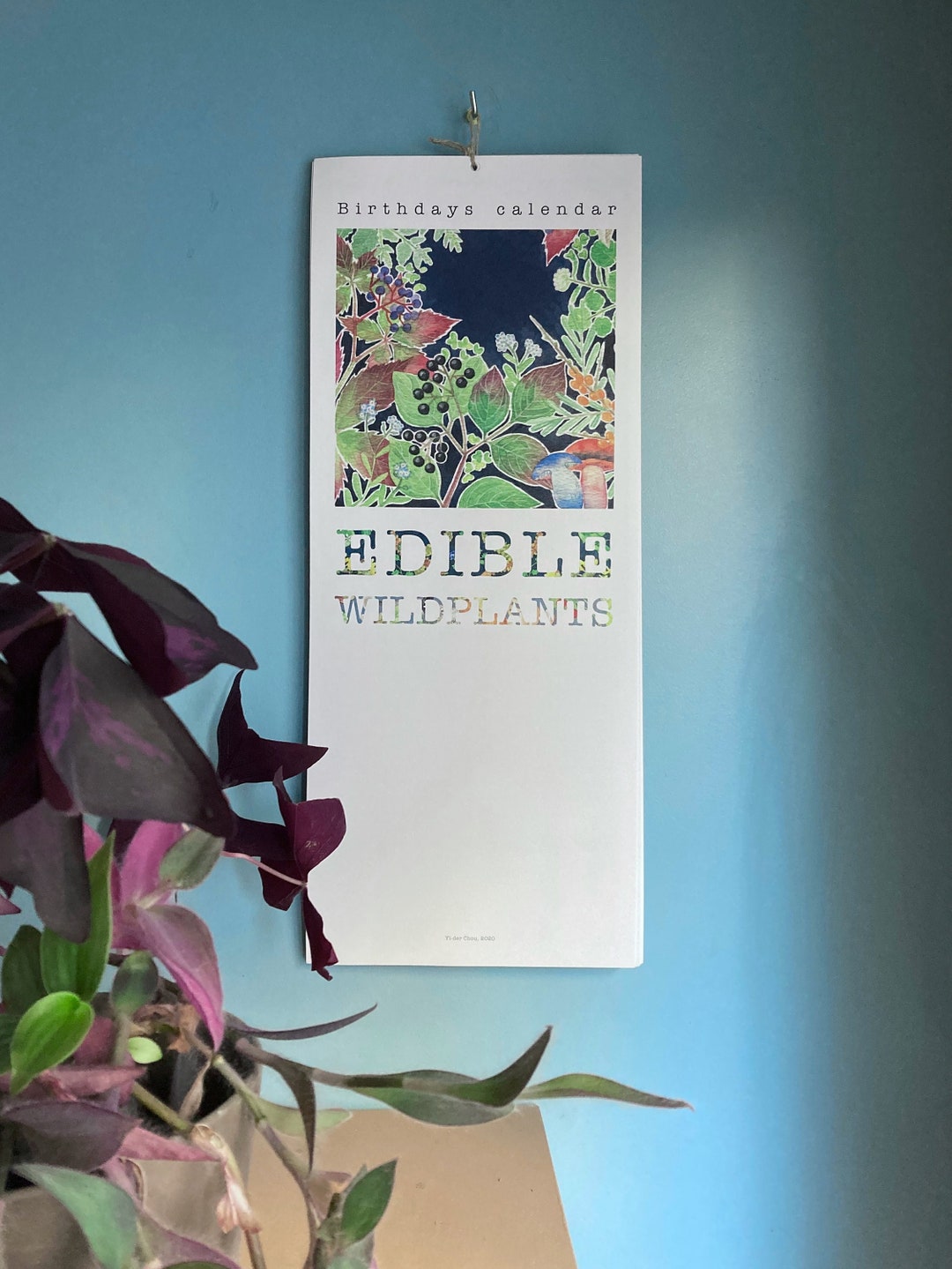 Editable Wild Plants Calendar. En.birthdays Calendar. Perpetual ...
