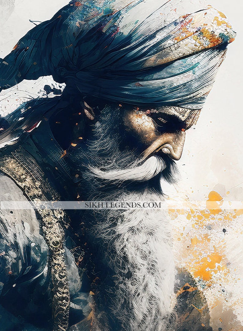 Baba Deep Singh Ji Canvas Print | Sikh Warrior Art - Etsy UK