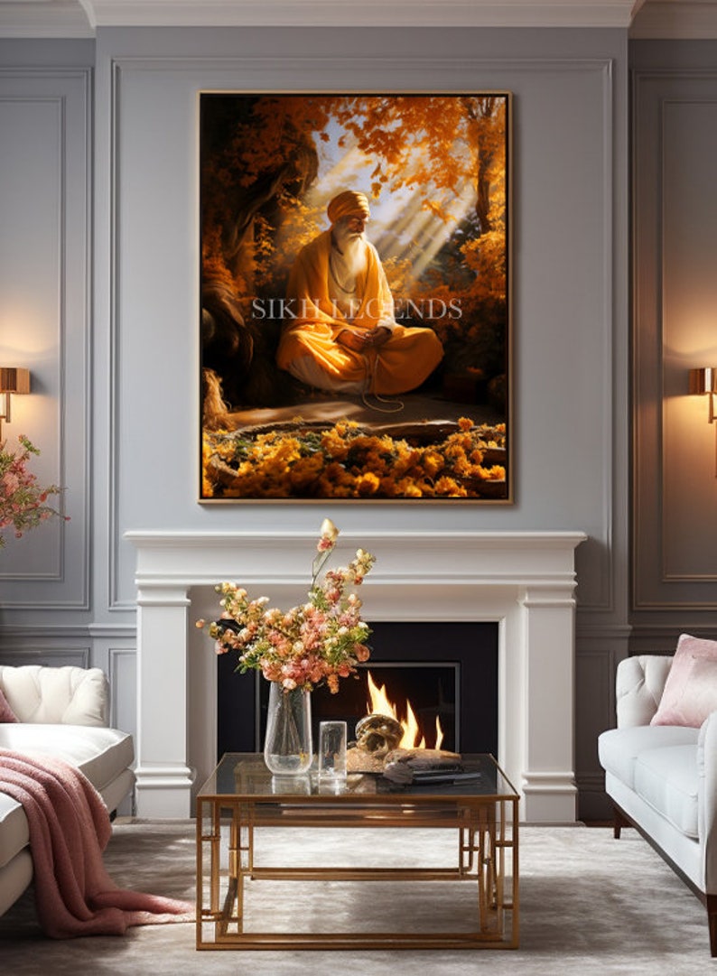 Buy Guru Nanak Dev Ji Sikh Sikhart Sikh Guru Sikh Warrior Sikh Painting ...