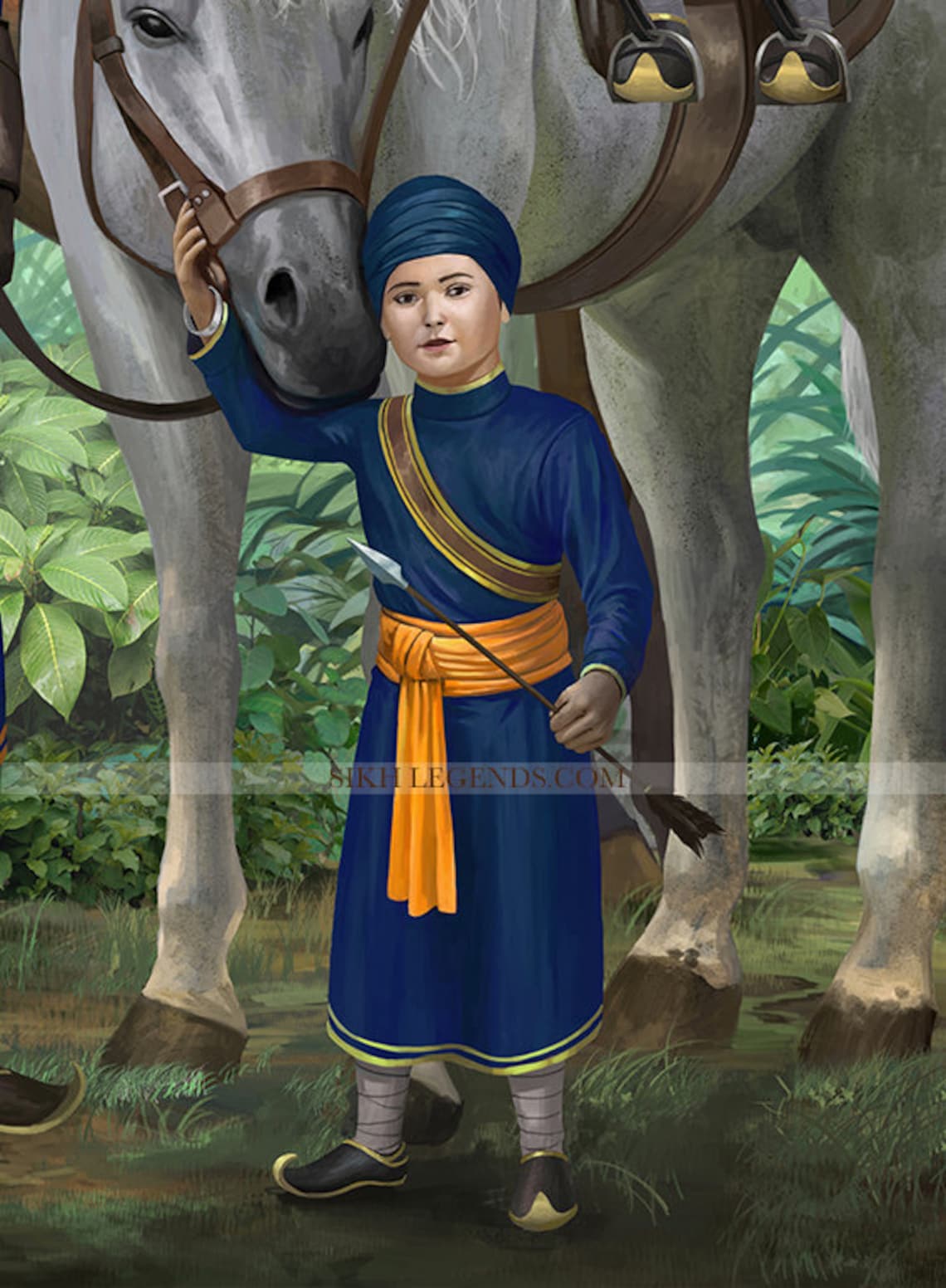 Guru Gobind Singh Ji Sikh Sikhart Sikh Guru Sikh Warrior Sikh Painting ...