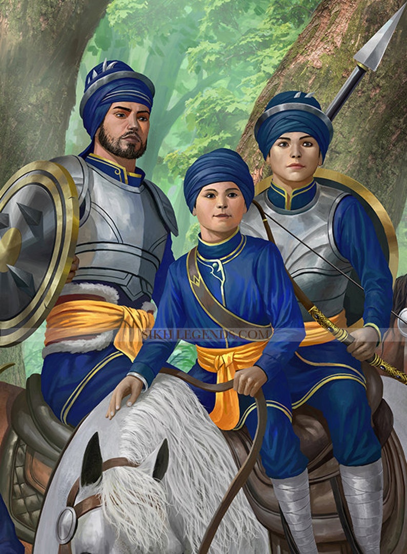 Guru Gobind Singh Ji Canvas Print | Sikh Warrior Art - Etsy
