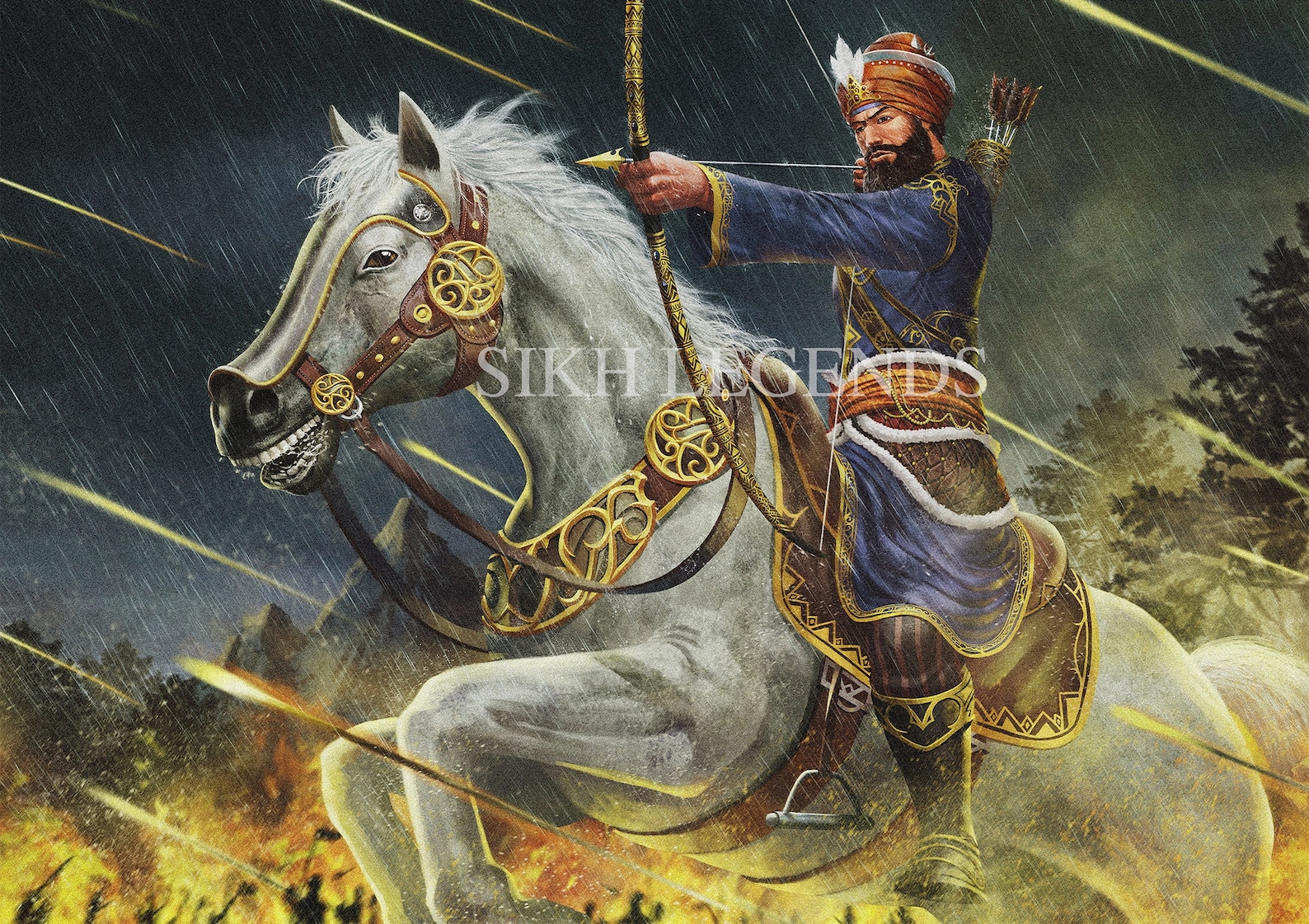 Guru Gobind Singh Ji Sikh Sikhart Sikh Guru Sikh - Etsy