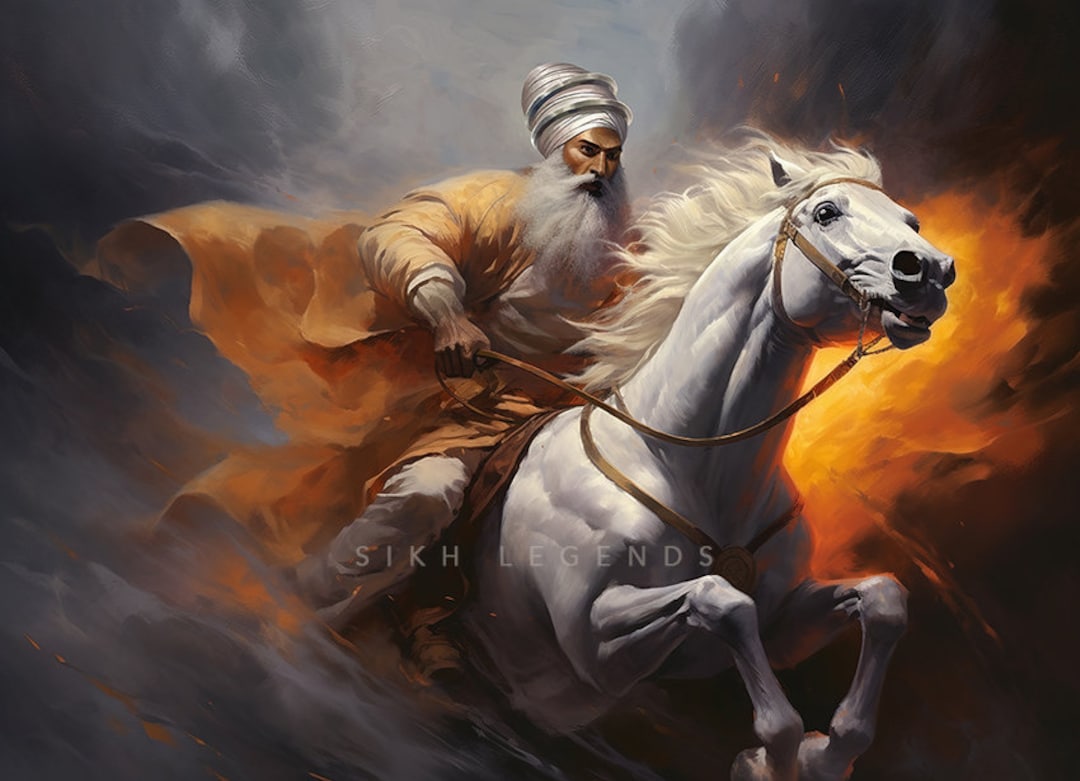 Baba Deep Singh Ji Sikh Sikhart Sikh Guru Sikh Warrior - Etsy