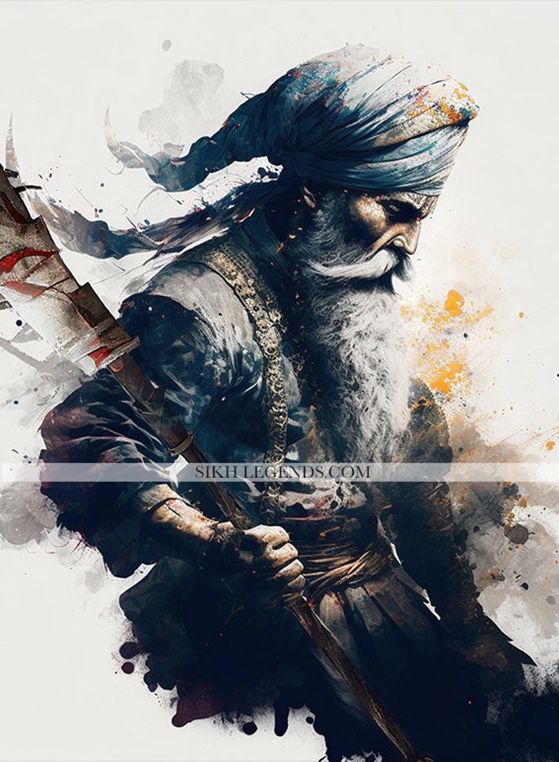 Baba Deep Singh Ji | Sikh | Sikhart | Sikh Guru | Sikh Warrior | Sikh ...