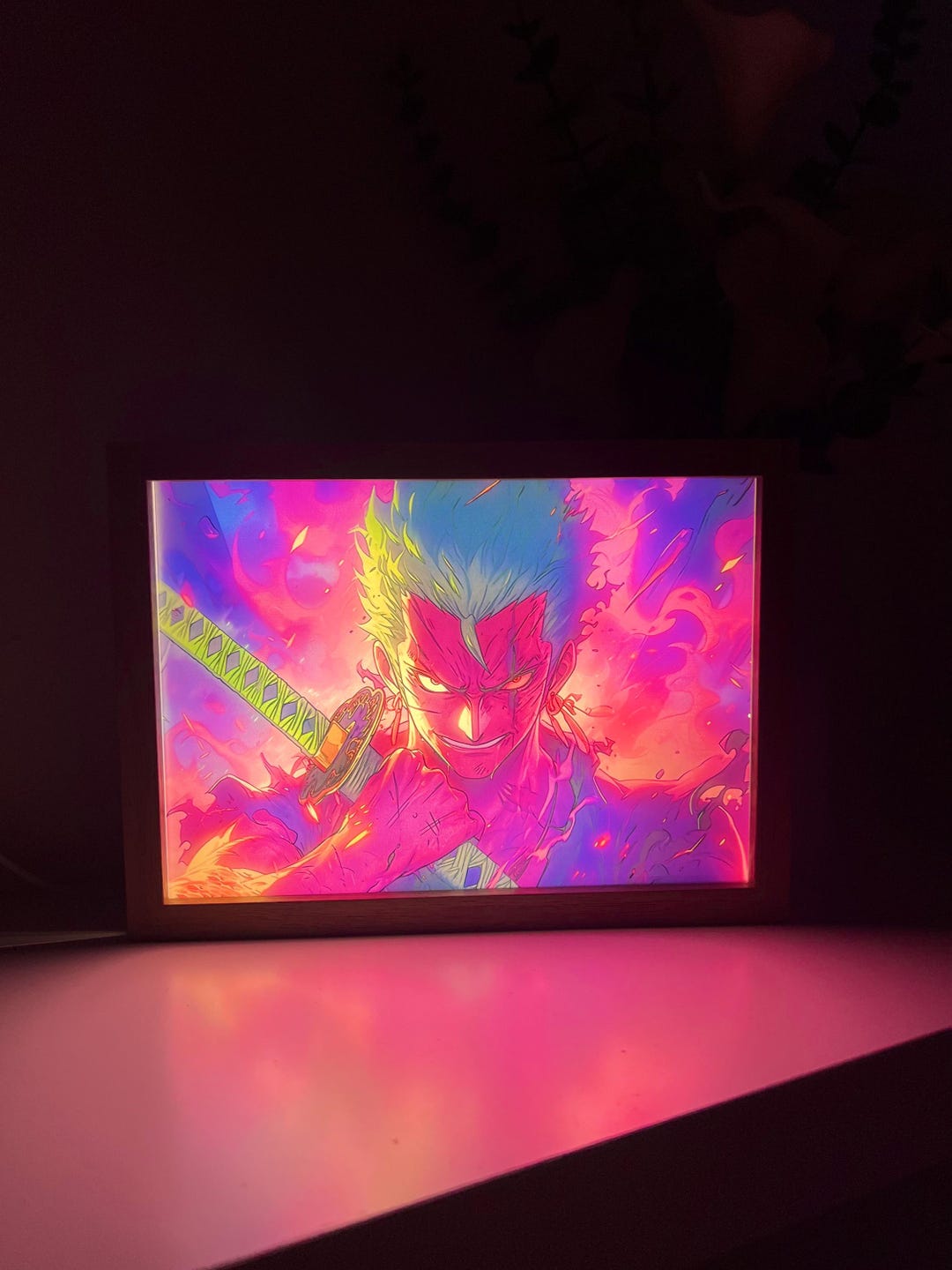 LED Frame One Piece Light-up Painting, Wall Art Light, Wooden Frame ...