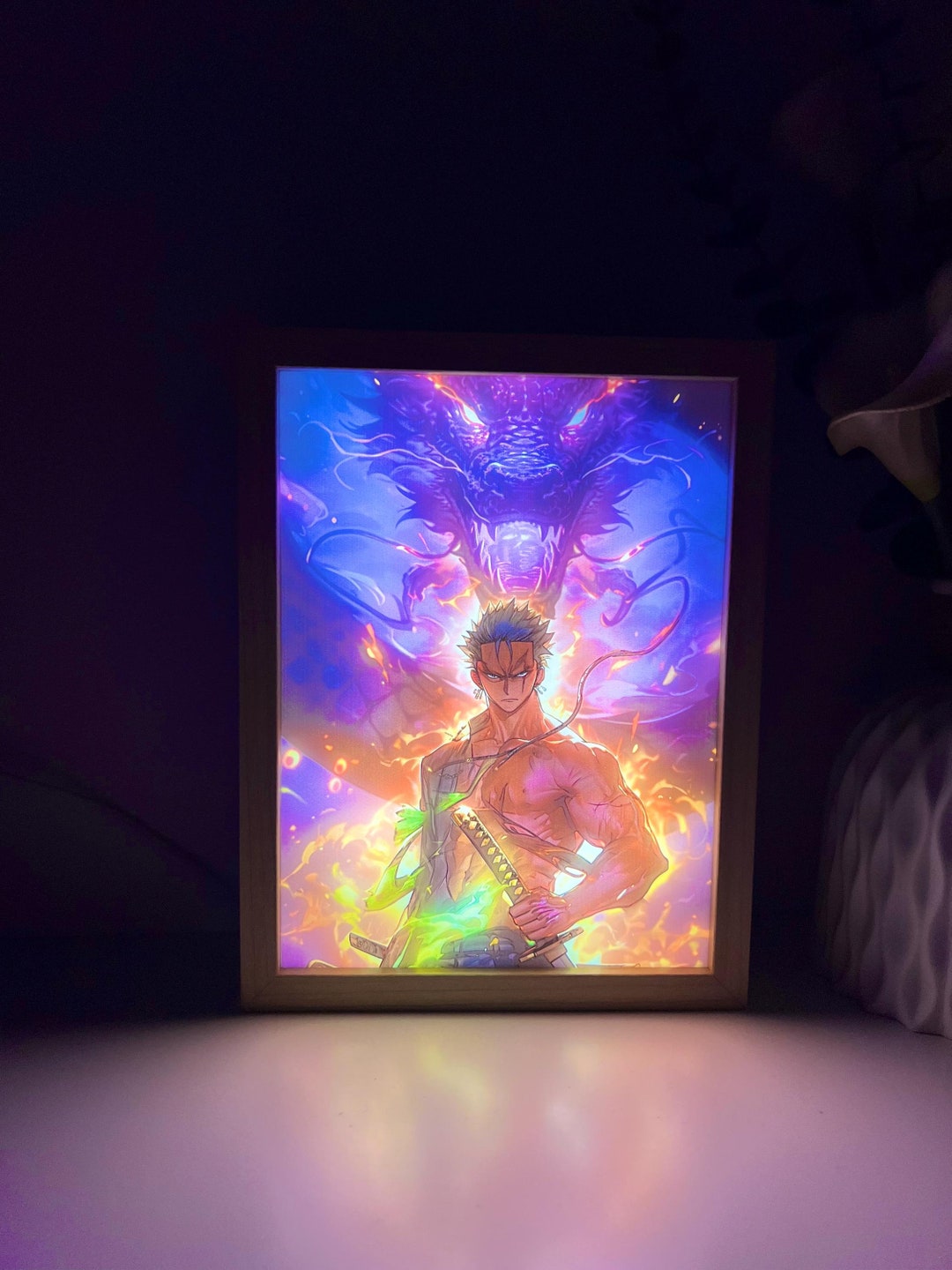 LED Frame One Piece Light-up Painting, Wall Art Light, Wooden Frame ...