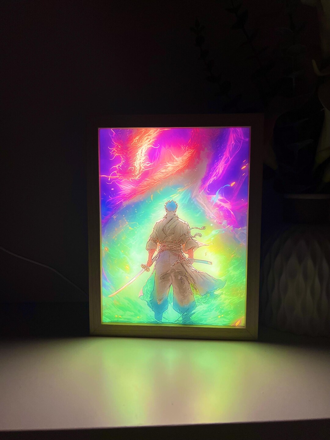 LED Frame One Piece Light-up Painting, Wall Art Light, Wooden Frame ...