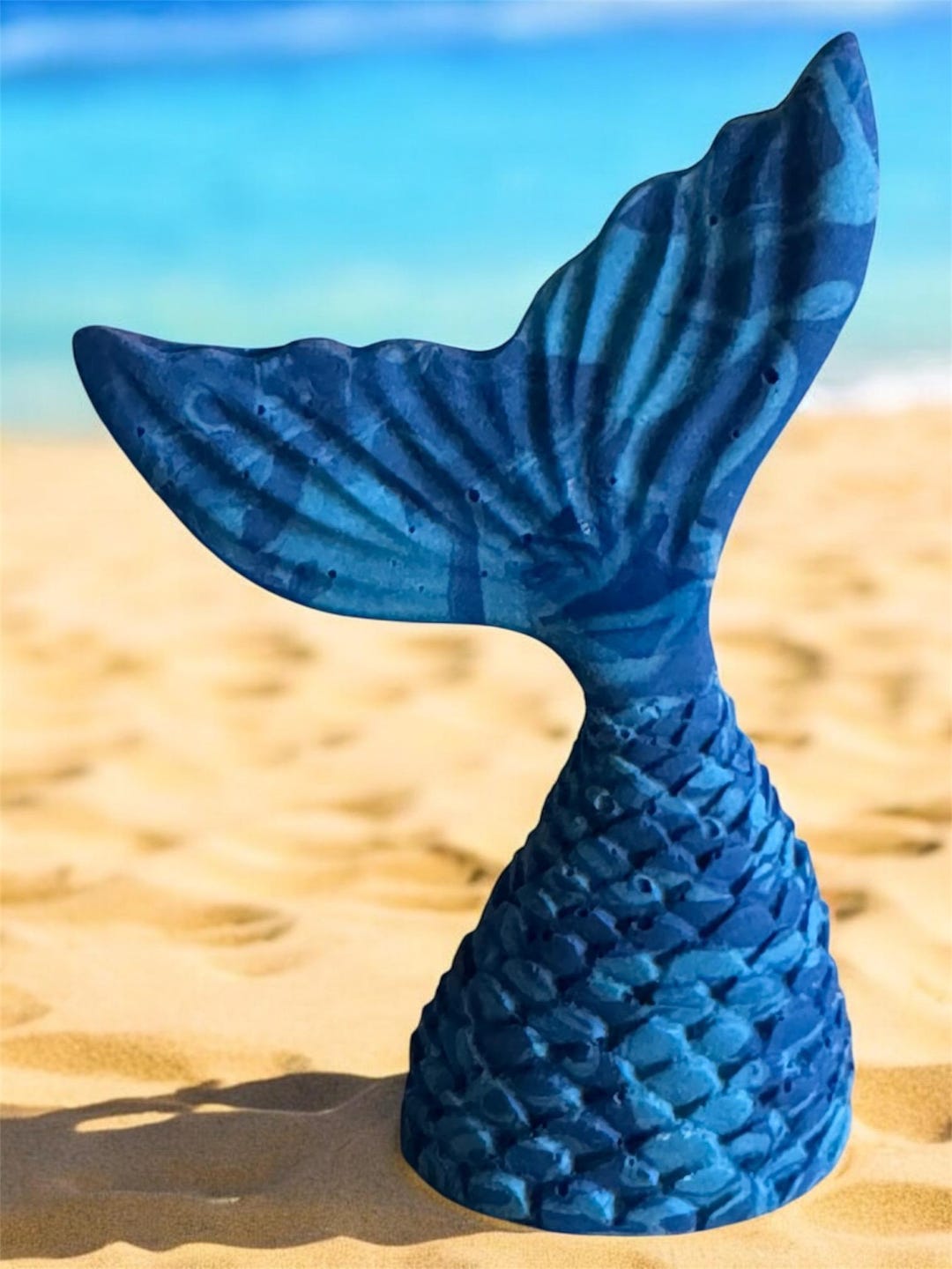 Blue Marine Coloured Mermaid Tail Ornament, Gift, Bathroom Decor ...