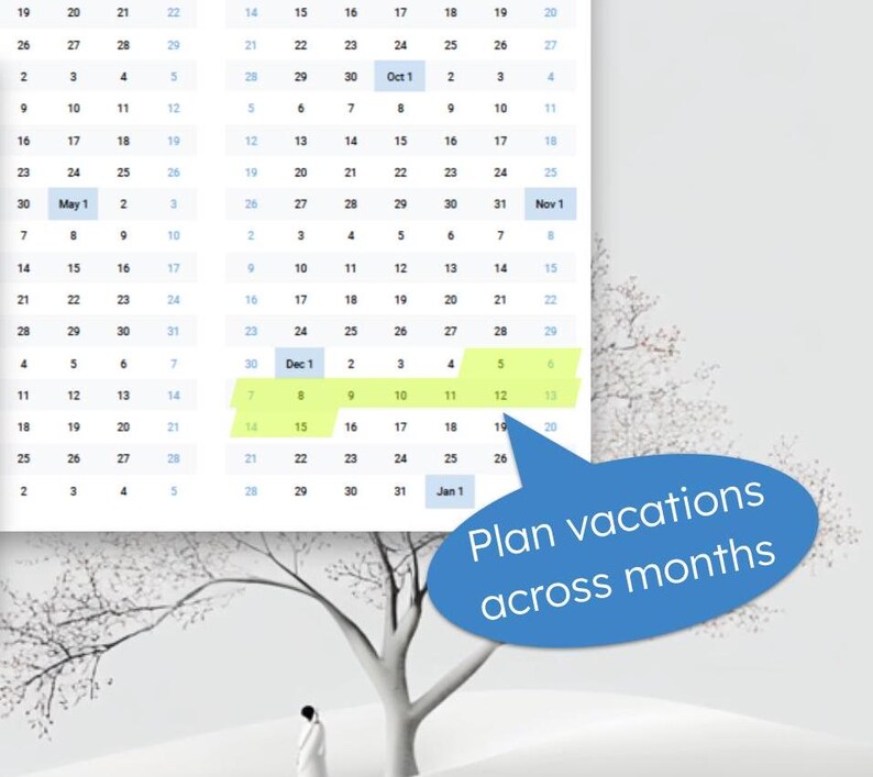 2025 All Year Round Printable Calendar (6 Different Layout and Sizes ...