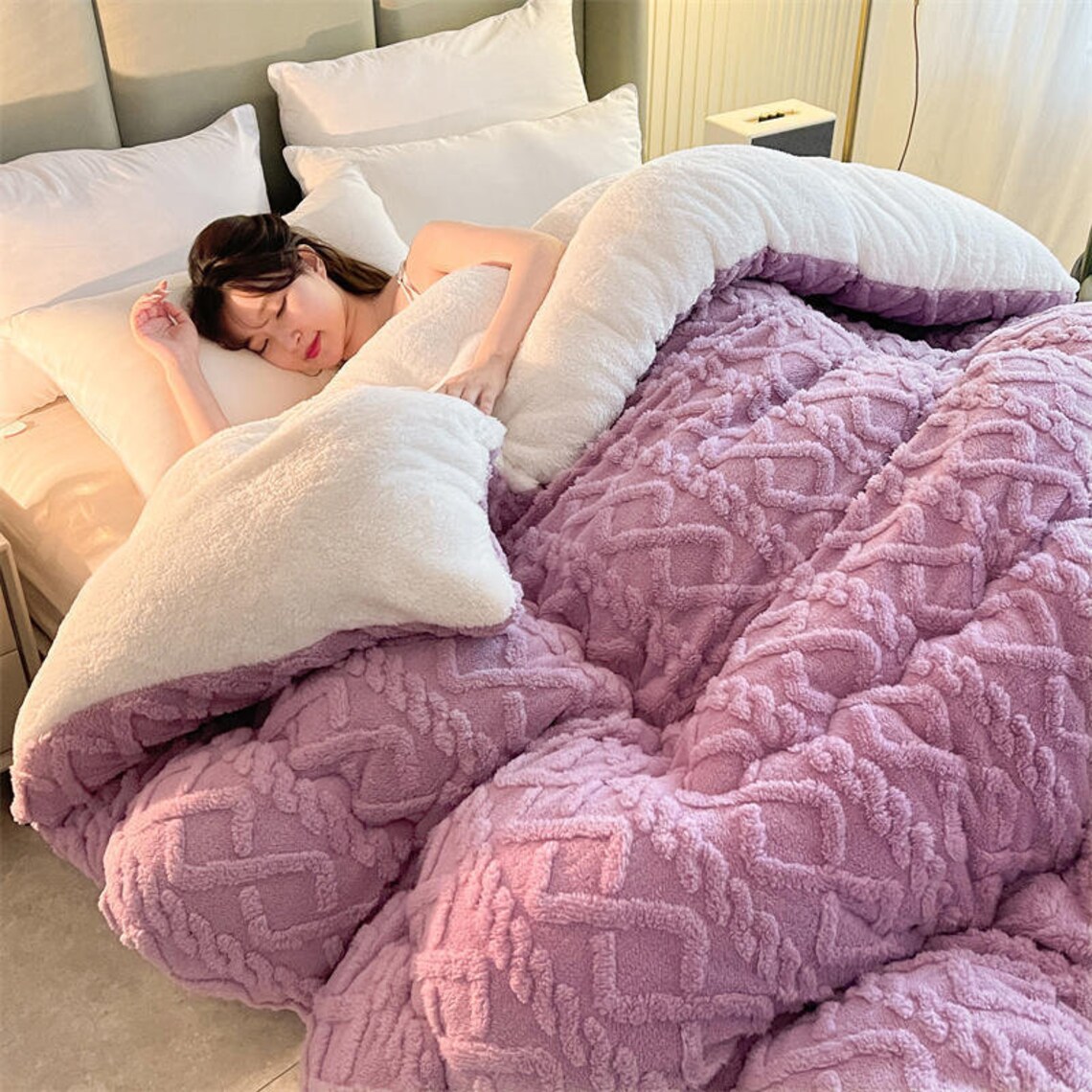 Warm Weighted Blanket, Fuzzy Blanket, Sherpa Blanket, Fuzzy Blanket ...