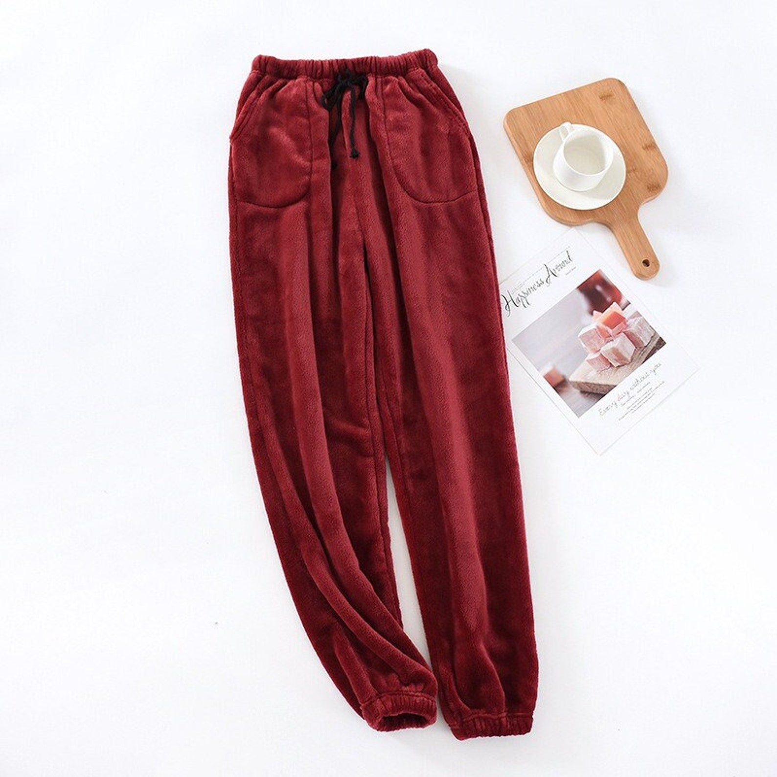 Men Thick Pajama Bottoms, Kawaii Pjs, Sherpa Pants, Fuzzy Pants, Cozy ...