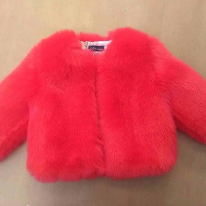 Cute Baby Fur Coat, Warm Kids Faux Fur Coat, Warm Girls Jacket, Fluffy ...