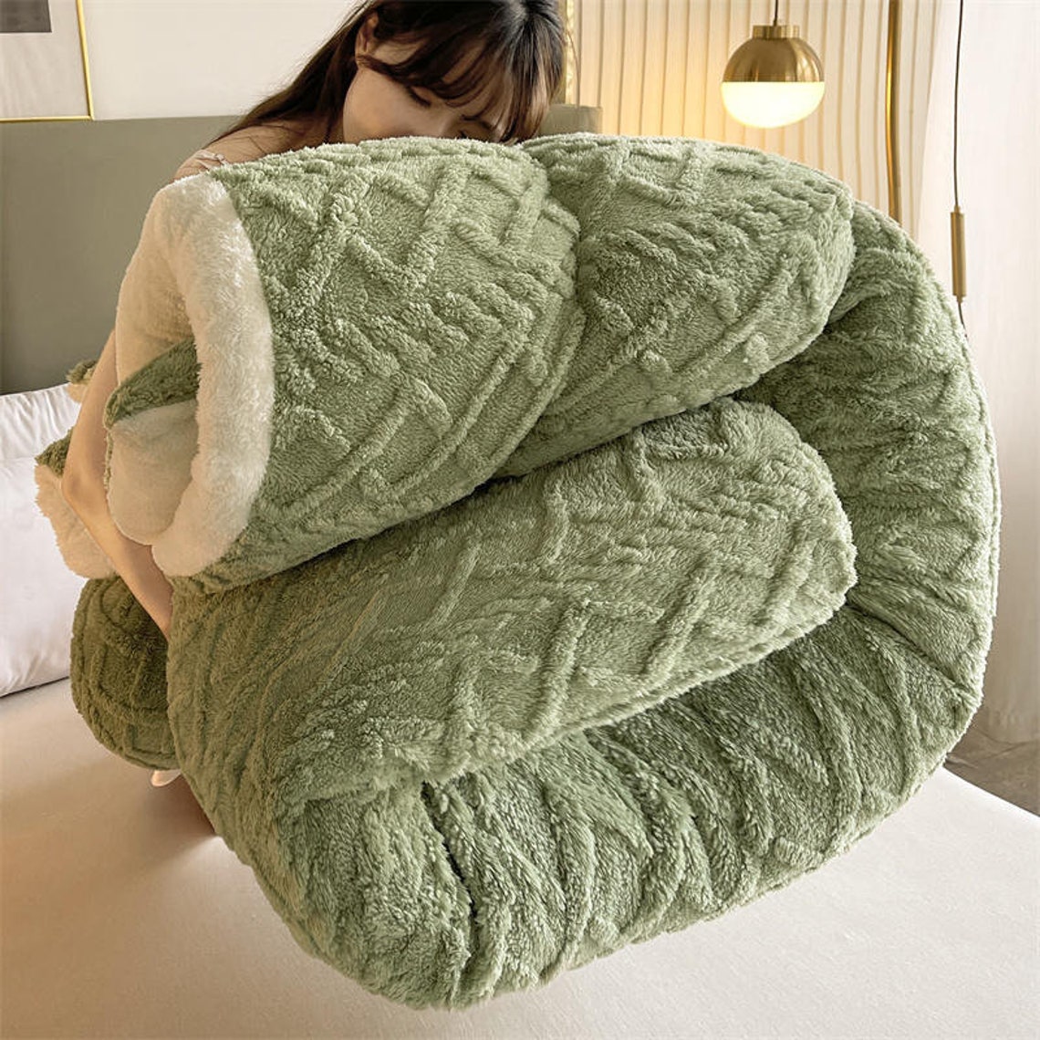 Warm Weighted Blanket, Fuzzy Blanket, Sherpa Blanket, Fuzzy Blanket ...