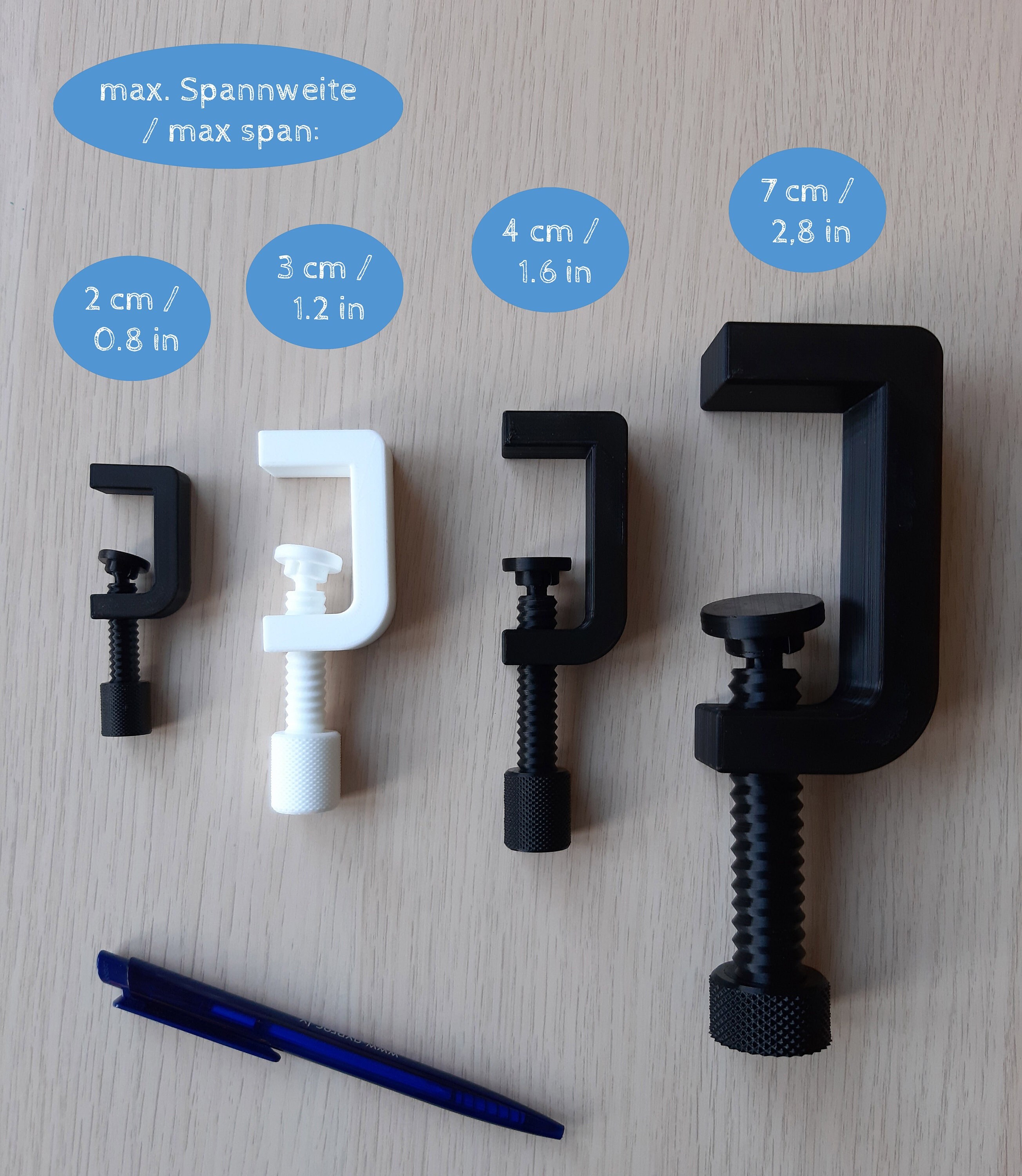 C-clamps, C-clamp, Set of 3, Crafts, Hobby, Light and Strong, 3D ...