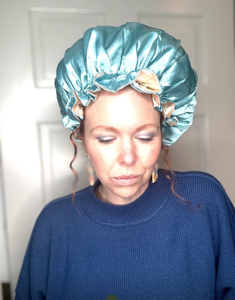 Reversible Satin-lined Bonnet: Overnight Curl Protection, Anti-frizz ...