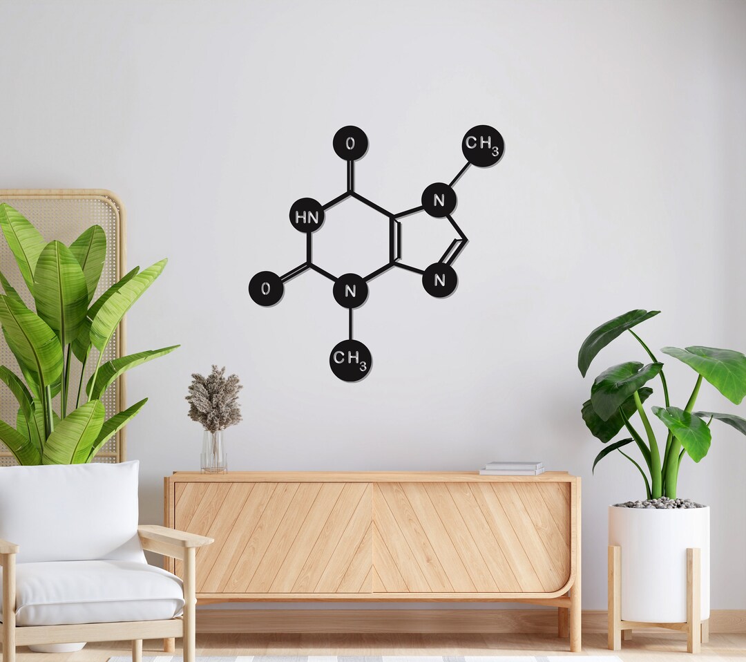 Metal Chocolate Molecule Decor, Chemistry Wall Art, Metal Wall Art ...