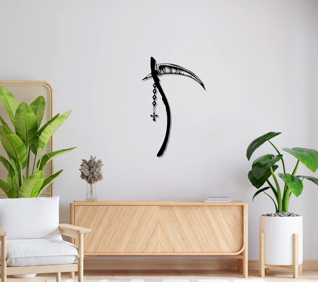 Metal Scythe Wall Art, Metal Wall Art, Home Office Decoration, Unique ...