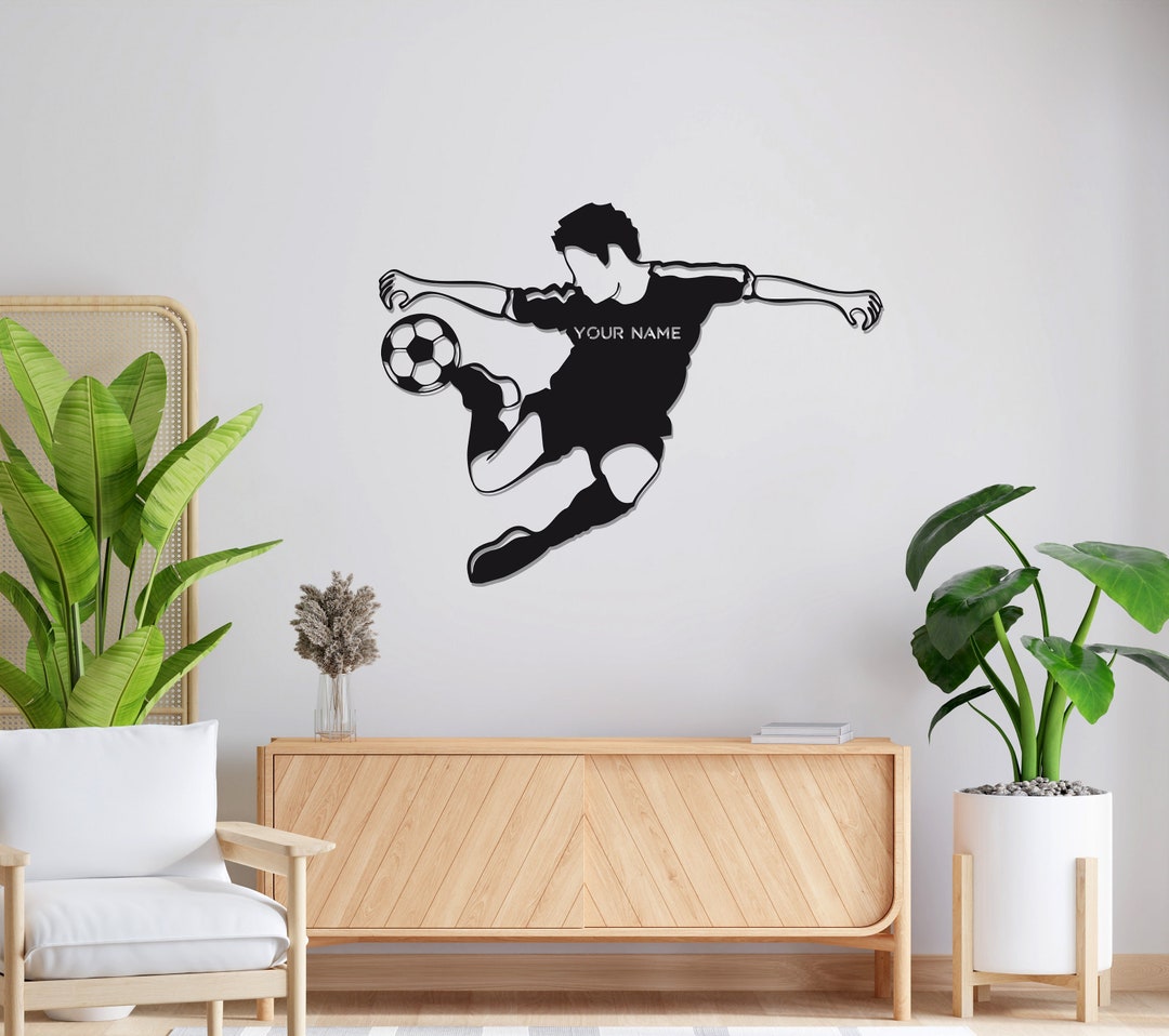 Metal Personalized Football Player Decor, Personalized Wall Art, Metal ...