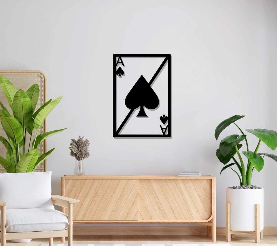 Metal Spade Heart Decor, Spade Wall Art, Metal Wall Art, Home Office ...