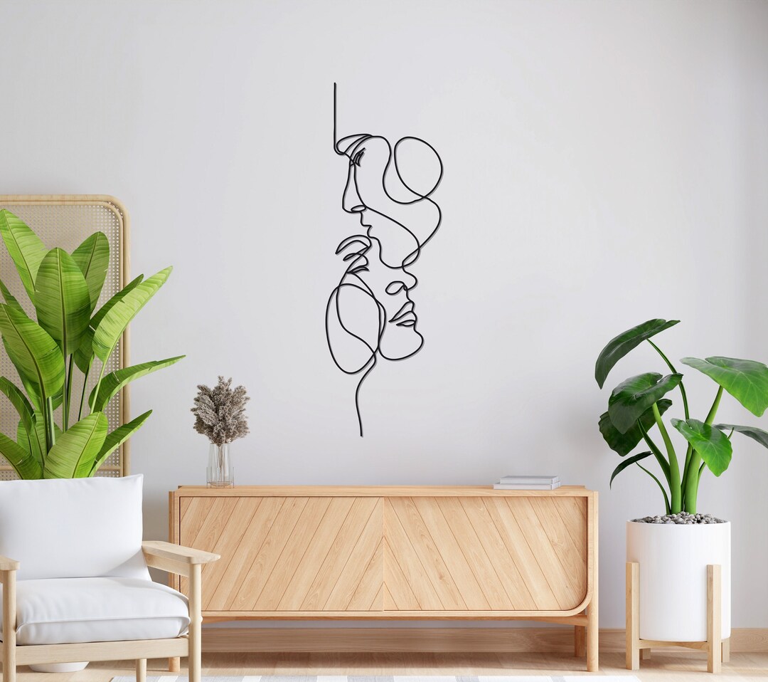 Metal Two Face Wall Art, Metal Wall Art, Home Office Decoration, Unique ...