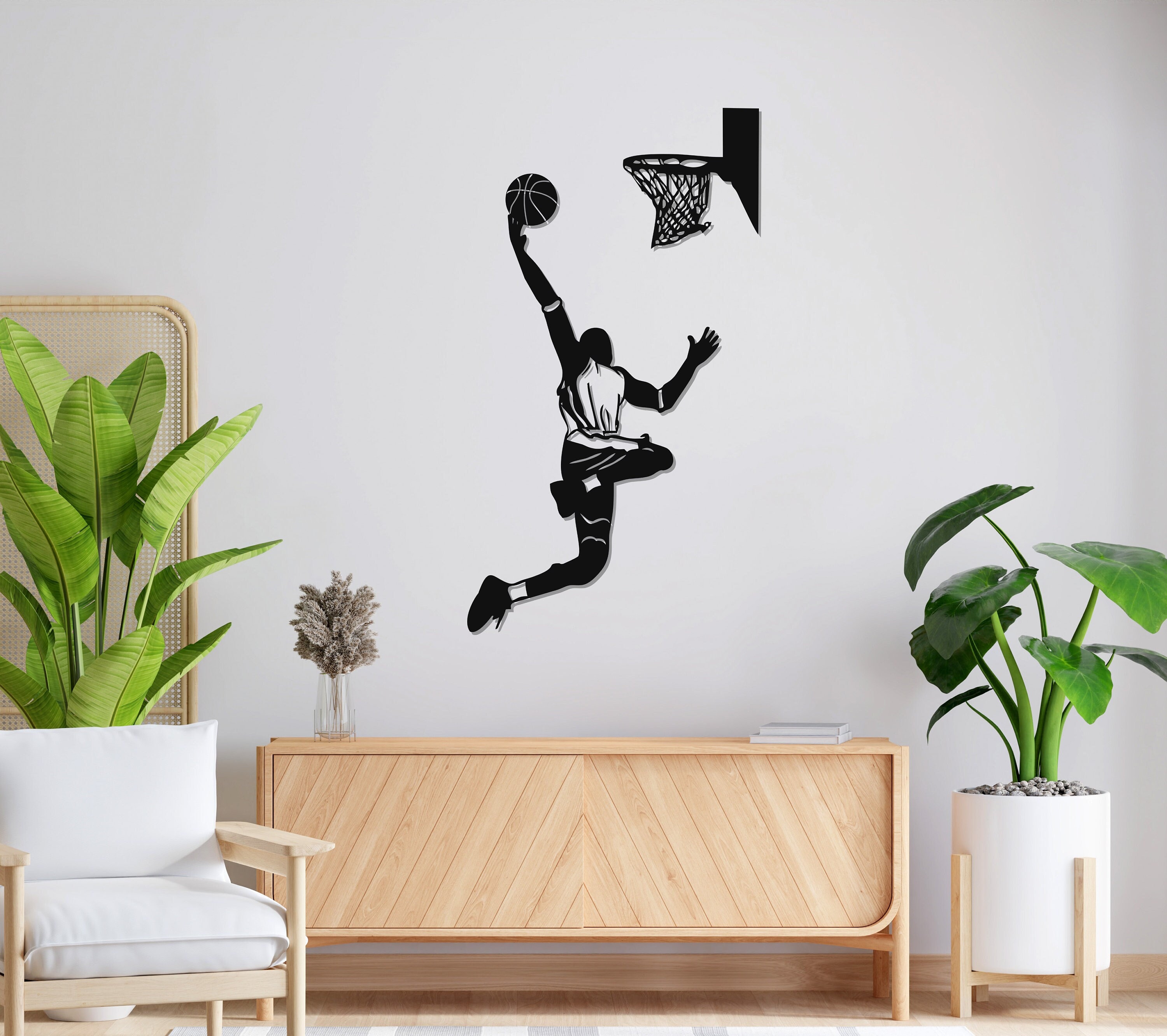Metal Basketball Wall Art, Metal Wall Art, Home Office Decoration ...
