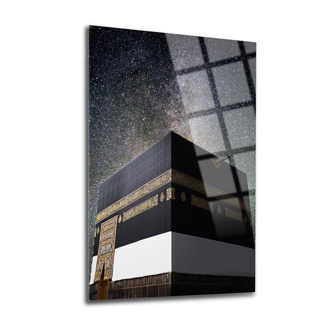 Kaaba Wall Decor, Glass Wall Art, Islamic Home Decor, Home Office ...