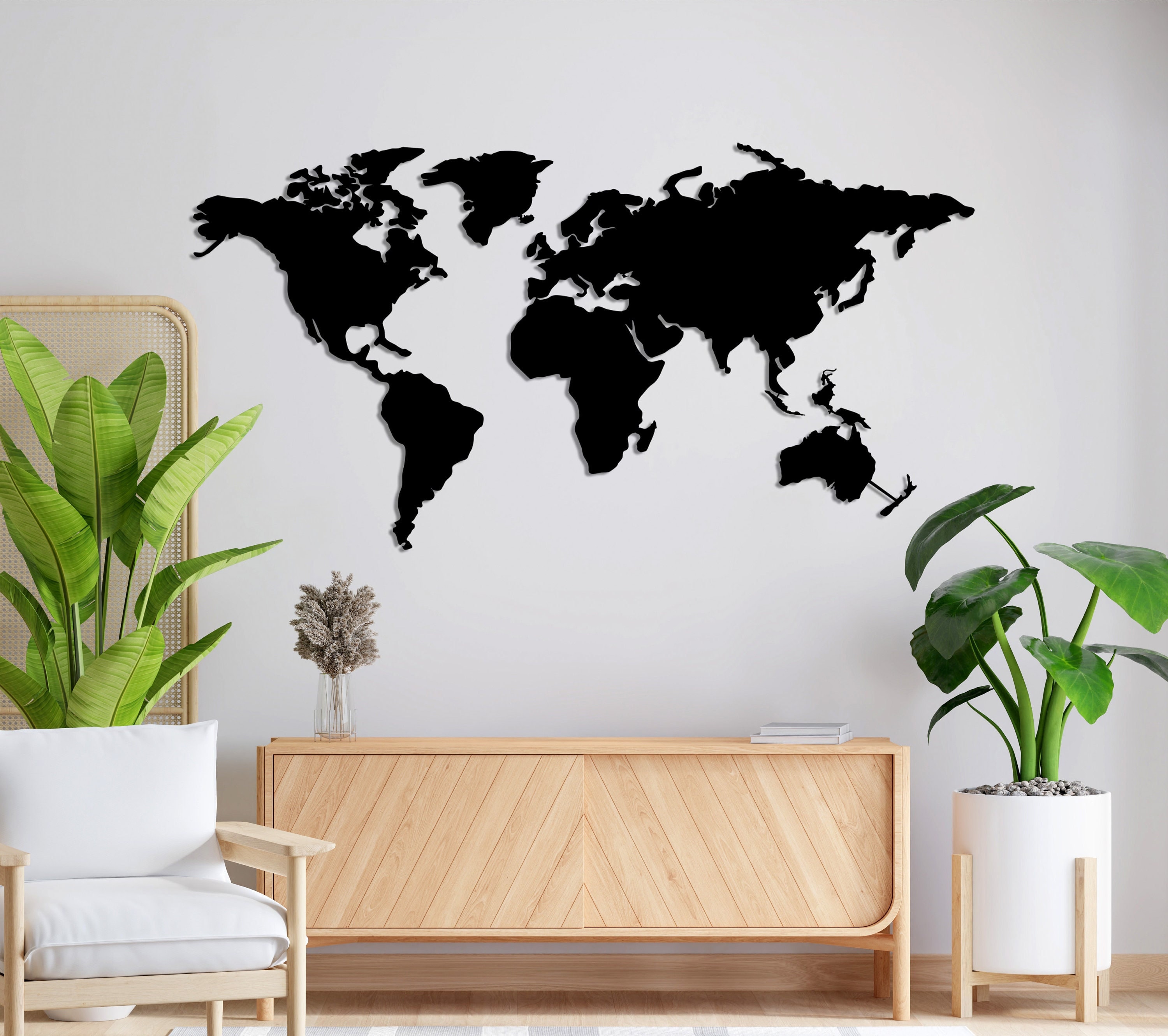 Metal World Map Decor, Metal World Map Wall Art, Metal Wall Art, Home ...