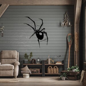 Metal Spider Wall Art, Metal Wall Art, Home Office Decoration, Wildlife ...