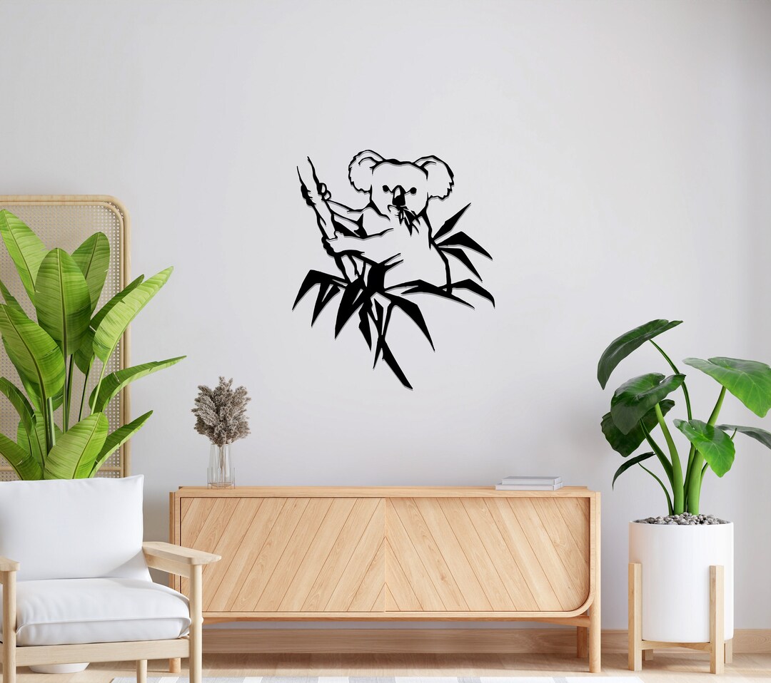 Metal Koala Bear Wall Art, Metal Wall Art, Home Office Decoration ...