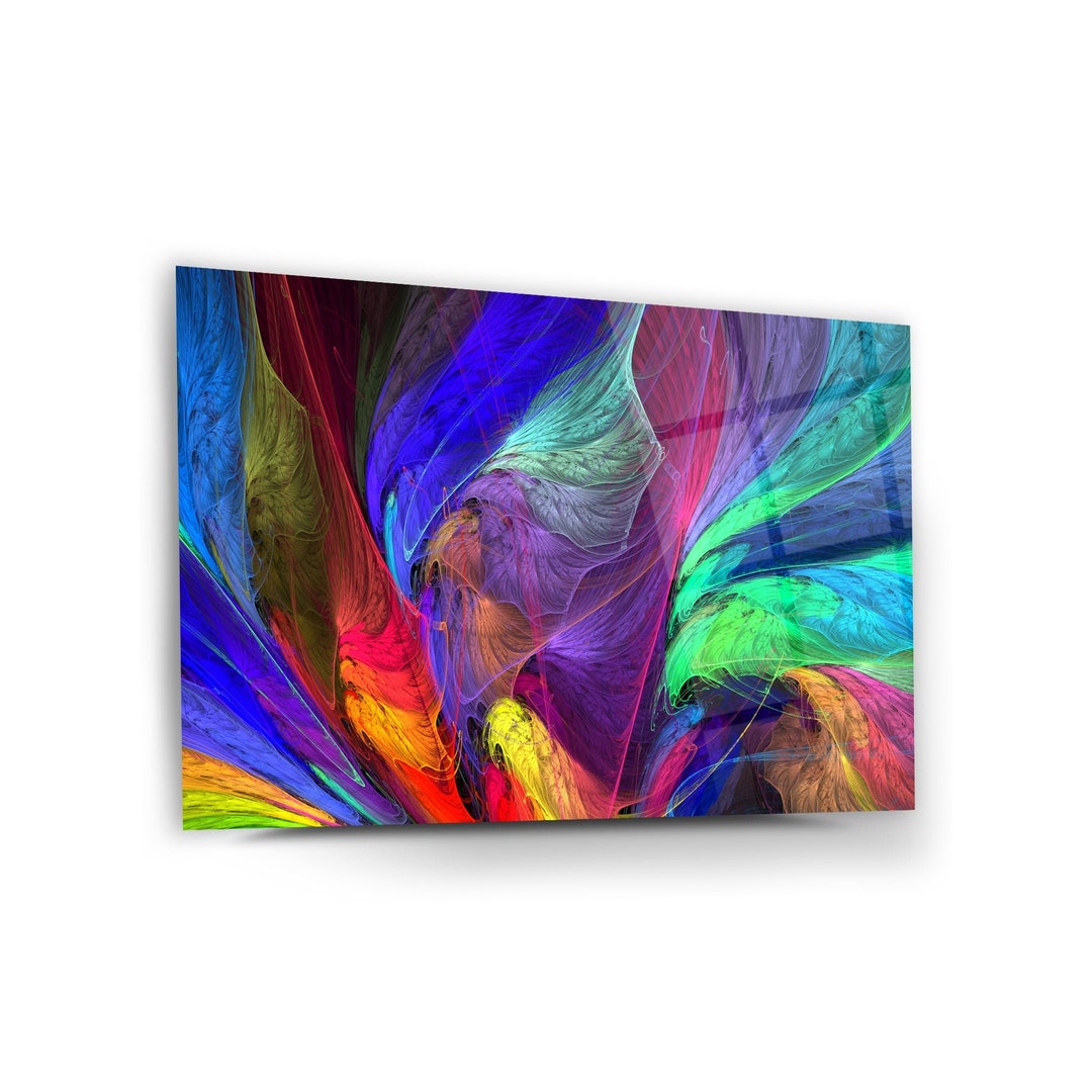 Inspiring Wall Decor, Glass Wall Art, Frameless Free Floating Tempered ...