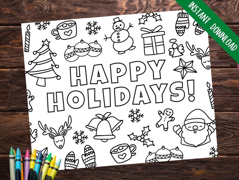 Printable Christmas Placemats Holidays Coloring Page Kids Activities ...