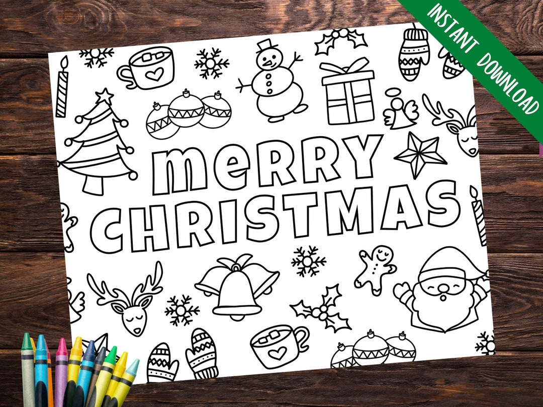 Printable Christmas Placemats Holidays Coloring Page Kids Activities ...