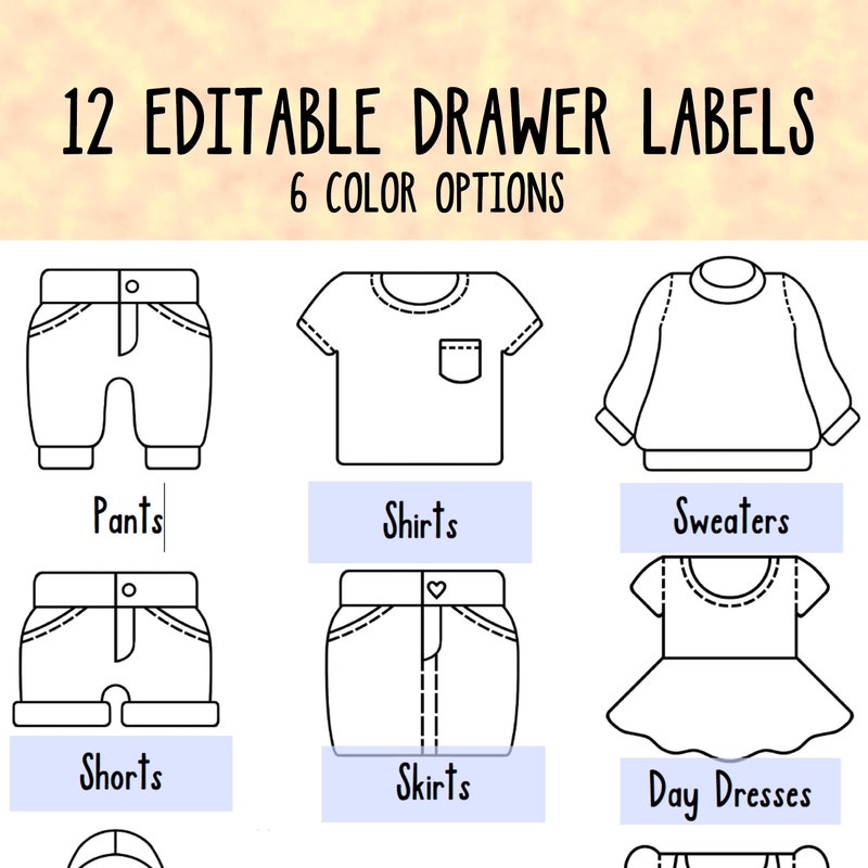 Dresser Labels - Etsy
