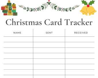 Christmas Card Checklist | Etsy