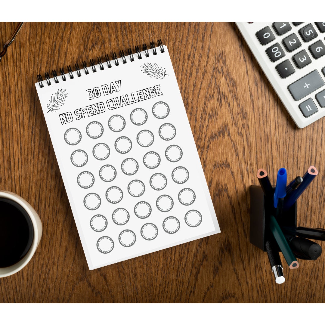 No Spend Month Challenge, No Spend Tracker, No Spend Calendar, No Spend ...