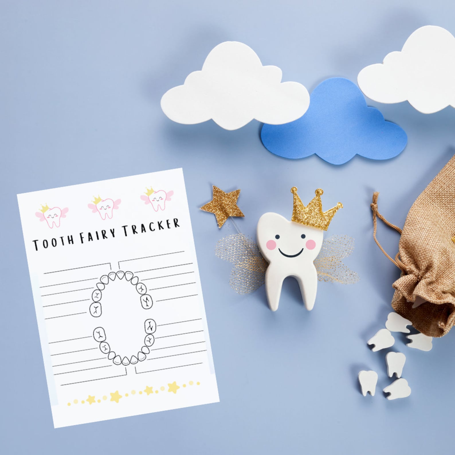 Tooth Fairy Tracker, Lost Tooth Chart, Keepsake (A4 PDF) - Etsy