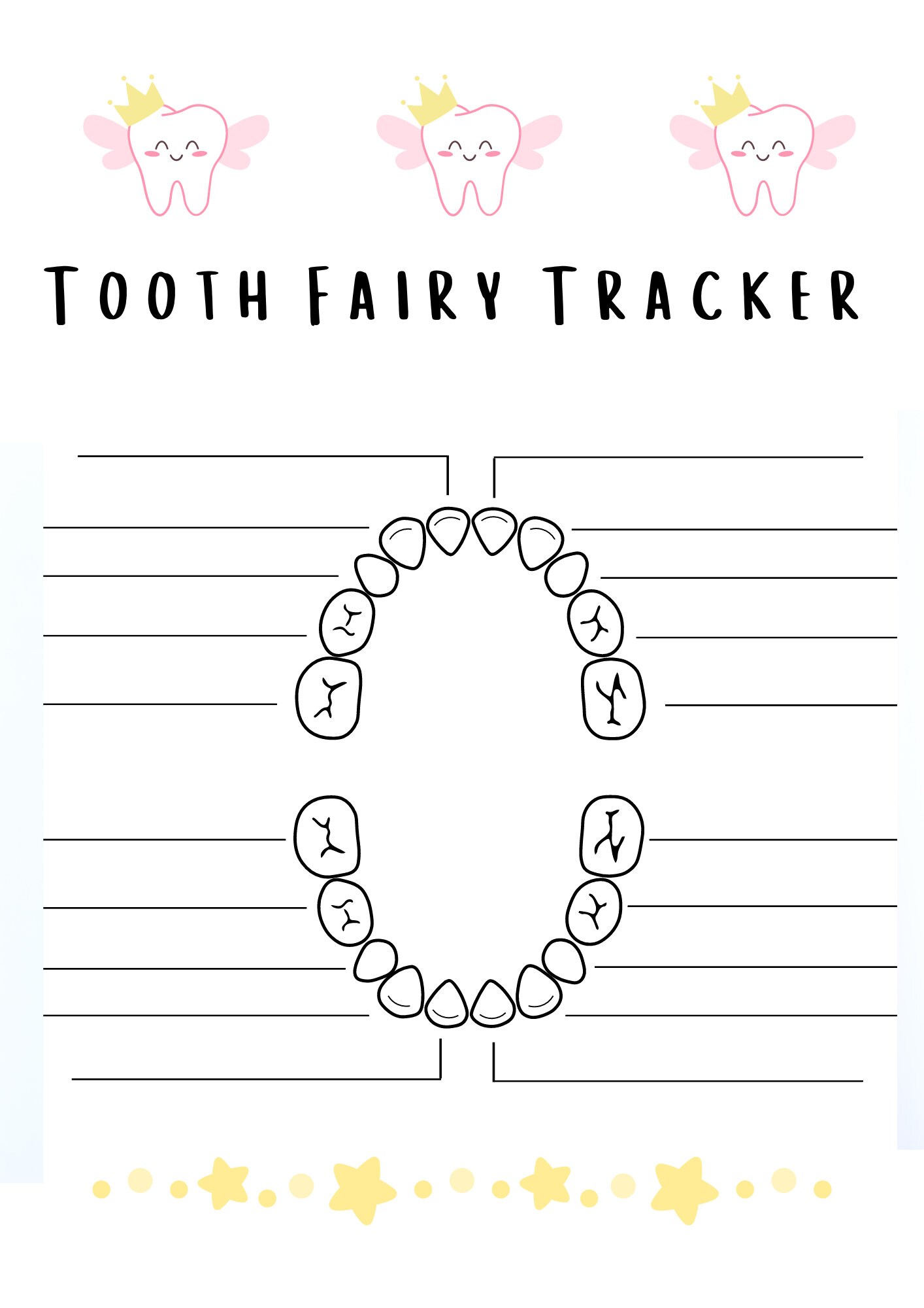 Tooth Fairy, Tracker, Tooth Loss Chart, Lost Tooth, Tooth Keepsake ...