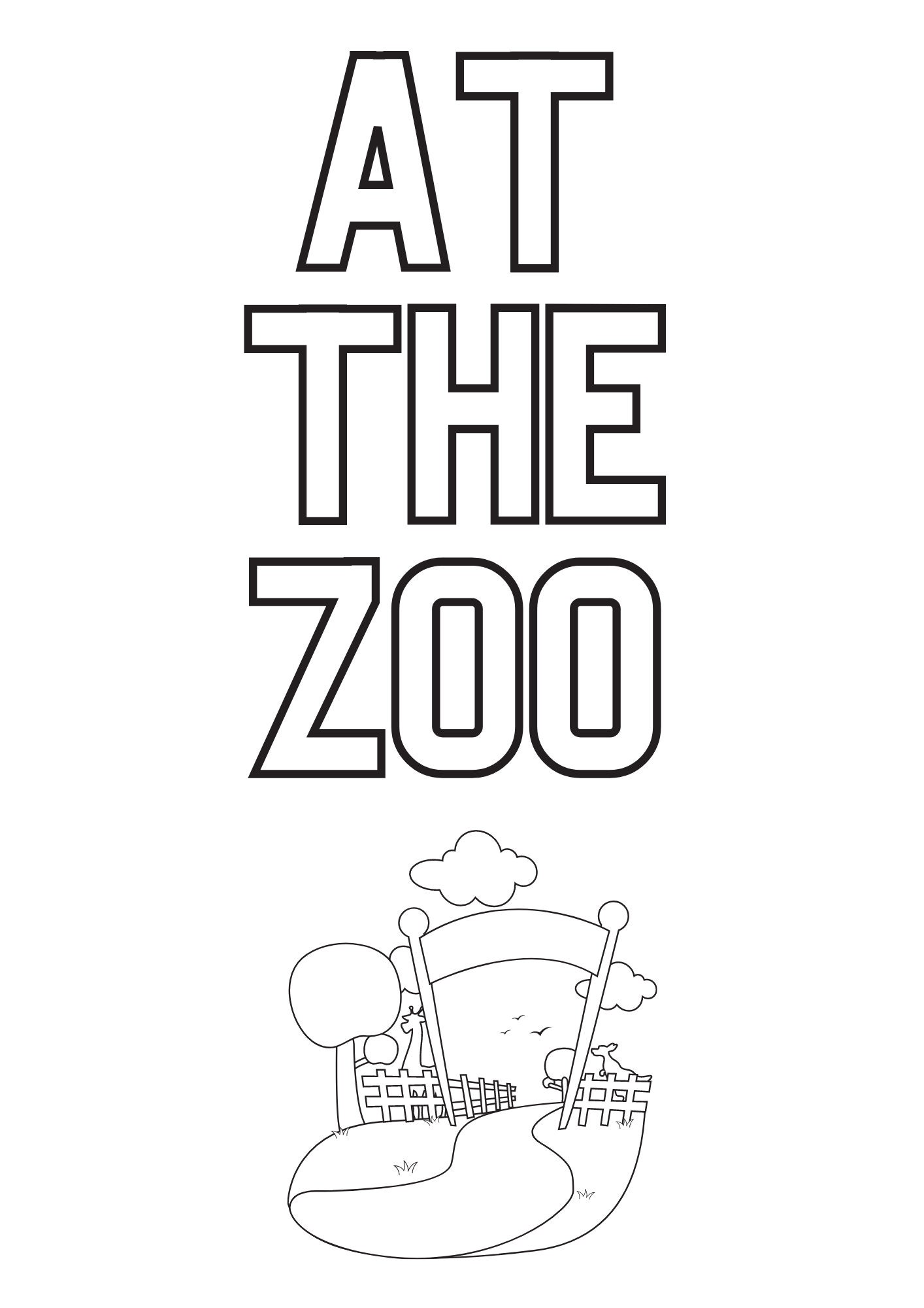 At the Zoo Colouring Pages, Colouring Book, Colouring Activity, Zoo ...