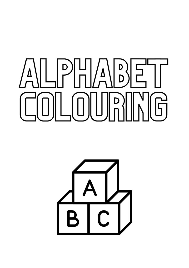 Alphabet Colouring Pages, Book, Activity, Worksheets, Workbook ...