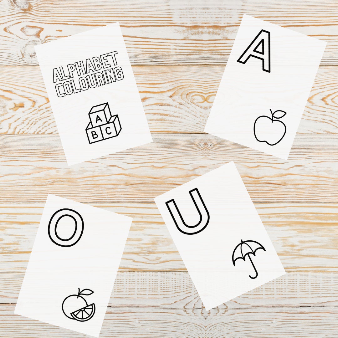 Alphabet Colouring Pages, Book, Activity, Worksheets, Workbook ...